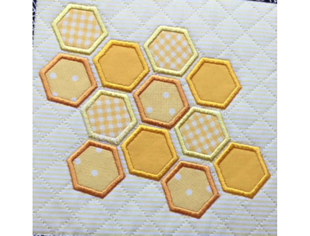 Bee Applique set, Applique,Digital download